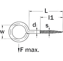 DELTAFIX Schroefoog 20x10 mm zwart, 4 stuks kopen! | HORNBACH