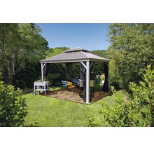 SOJAG Paviljoen Messina aluminium 10x12 incl. muskietennet beige ...